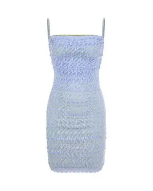 MAISON SEL Lace Ribbon Dress - Blue