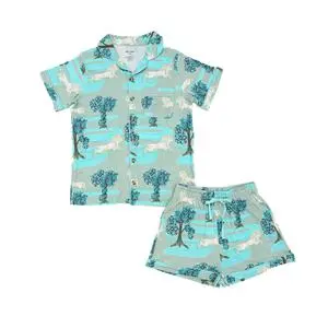 HOUSE OF MURPHY Riverside Dance Bamboo Pajamas - Blue