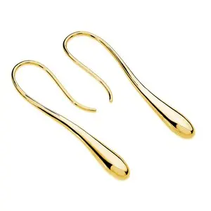 LUCY QUARTERMAINE Solid Drop Earrings In Vermeil - Gold