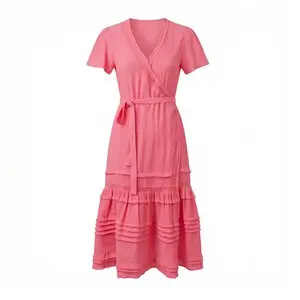 NOOKI DESIGN Bailey Maxi Wrap Dress Bubblegum - Pink