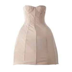 PALOMA LIRA Neutrals Nude Skeleton Dress - Brown