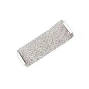 LAVISH BY TRICIA MILANEZE Hand-crocheted Mesh Bracelet With 18 Karat Filled Wire - Silver