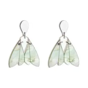 TOOLALLY Gossamer Drop Earrings Opal & Iridescent - Green