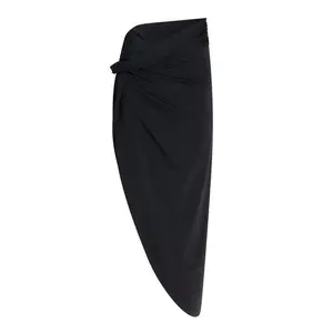 CIRCULAR PATH Sarong Cover Up - Black