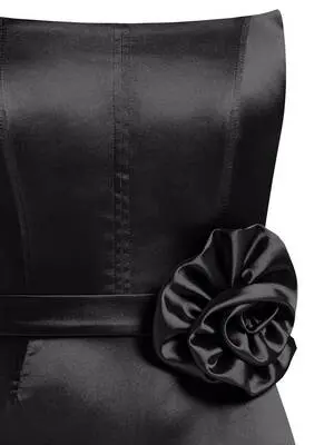 TIA DORRAINE Handmade Rose Belt - Black