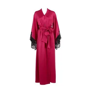 EMMA HARRIS Renée Raspberry Long Robe
