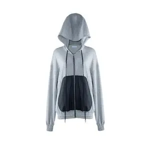 VESTIAIRE D'UN OISEAU LIBRE Wool Jersey Bomber Jacket - Grey
