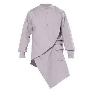 METAMORPHOZA Grey / Black ’s Extravagant Long Shirt In Gray - Grey/black