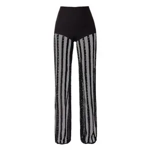 AGGI BY HALEWSKI Lynette Magic Sequin Pants - Black