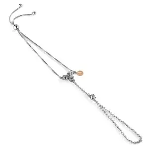 UNALOE Sterling Minimal Hand Chain – Designer Slave Bracelet Jewelry - Silver