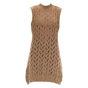 MAISON BOGOMIL Knit Tunic Dress With Linen Sleeves