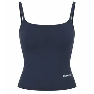 CMMTTD Soft Form Strappy Mid Tank Midnight - Blue