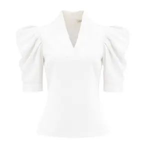 JULIA ALLERT V-neck Puff Sleeve Top