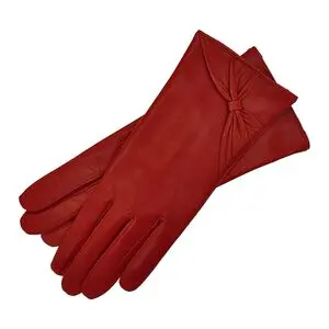 1861 GLOVE MANUFACTORY Vittoria Leather Gloves In Rosso - Red