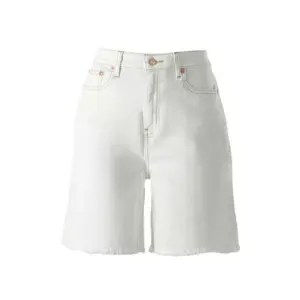HER & GLORY Regina Wide Leg Short In Metro Mist - White