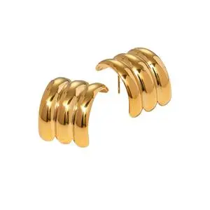 MICKEY'S GIRL Gold Lucente Waterproof Earrings - Silver
