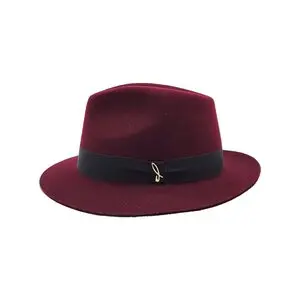 DORIA 1905 Negroamaro Wool Felt Drop Hat - Red