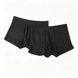 SOFT STROKES SILK Set Of Two Knitted Silk Trunks - Black