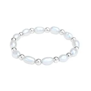 KIRI & BELLE Pearl And Bead Ring - Silver