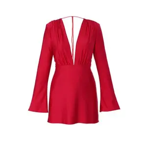 AGGI BY HALEWSKI Julietta Mini Dress With Fla Sleeves