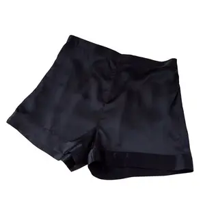 SOFT STROKES SILK Pure Mulberry Silk High-waisted Shorts - Black
