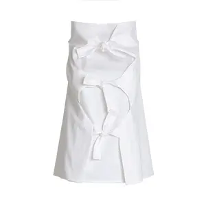 BIANCA POPP Sleeveless High Neck Blouse With Adjustable Ribbons