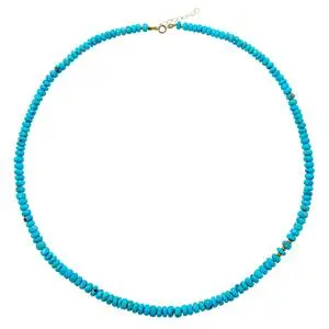 BOMBYX HOUSE Birthstone December Turquoise Gold Bead Necklace - Blue