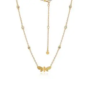MOON LONDON Joy Butterfly Gemstone Necklace - Gold