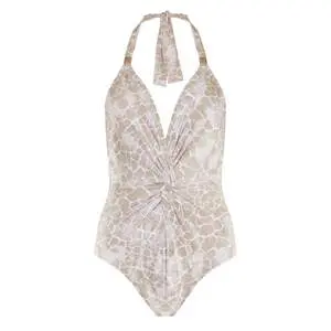 SOPHIA ALEXIA Neutrals Sand Pebbles Tahiti Twist Swimsuit - Yellow
