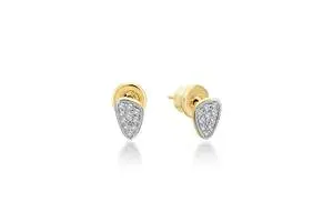 REIS JEWELLERY Track Medium Gold Earrings - Yellow