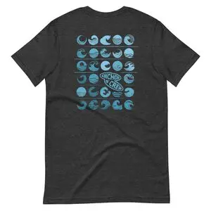 ANCHOR & CREW Heather Surf N Waves Passenger Organic Cotton T-shirt - Black