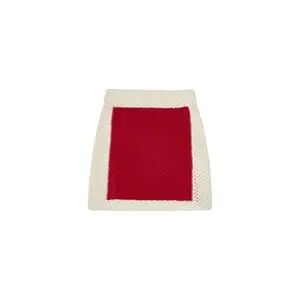 THISISU COLLECTION Nerina Colorblock Knit Mini Skirt - Red
