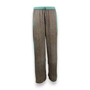 MONZLAPUR NEW YORK Paisley Wide Leg Trousers - Green