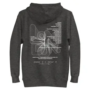 ANCHOR & CREW X Gustatory London Coffee Scene Embroidered Cotton Blend Hoodie - Black