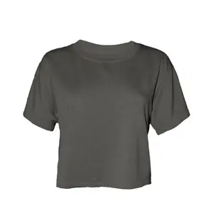 JOELEEN TORVICK Cropped Box Top Tee Slate - Grey