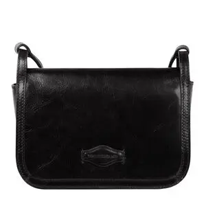 TIME RESISTANCE Leather Crossbody Bag Il Piacere - Black