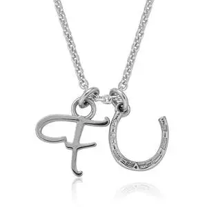 CARTOGRAPHY Go Luck Yourself F'n Horseshoe Necklace In Sterling - Silver