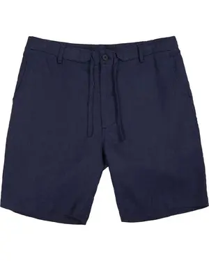 LORDS OF HARLECH Devonshire Linen Short Navy - Blue
