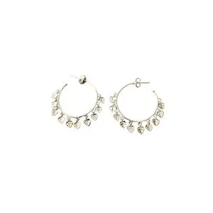 RIZE Peepal Leaf Hoops Sterling - Silver