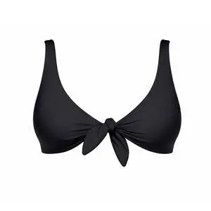 CHAUDE SWIMWEAR Heidi Tie Adjustable Stretch Bikini Top - Black