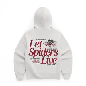 DONT EAT THE HOMIES Let Spiders Live Hoodie - Grey