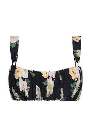 MONTCE Liz Floral Victoria Bikini Top - Yellow