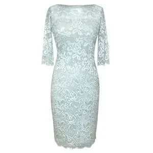 ALIE STREET LONDON Lila Lace Dress In Mint Silver - Green