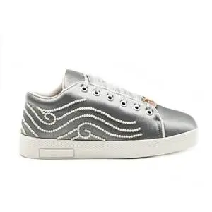 RETTROSE Clara Embellished Satin Tennis Shoe