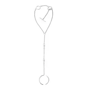 LUCY QUARTERMAINE Solid Sterling Double Drop Hand Chain - Silver