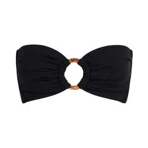 MONTCE Rib Tori Bandeau Bikini Top - Black