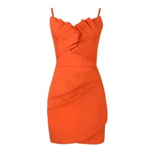 ALINA CERNATESCU Fiore Taffeta Mini Cocktail Dress