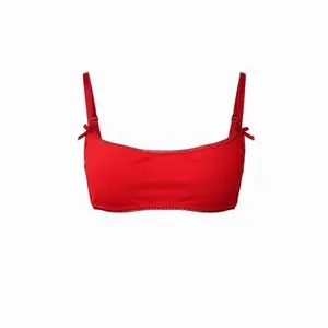 THE COOLGIRL NYC Jane Soft Bra In Cotton Red