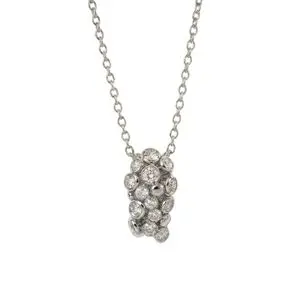 DAINTY LONDON Lyra Necklace With Barnacles & White Topaz - Silver