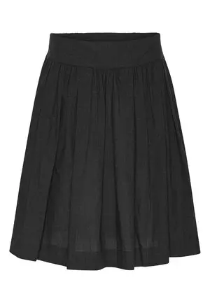 GROBUND Svala Skirt The One In Dark Grey Melange - Black